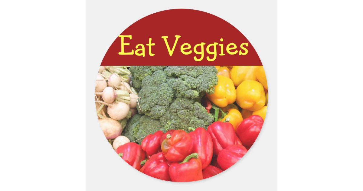 Eat Veggie stickers | Zazzle