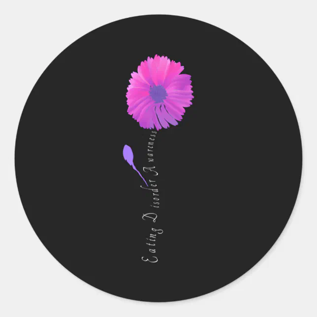 Eating Disorder Anorexia Bulimia Awareness Recover Classic Round ...