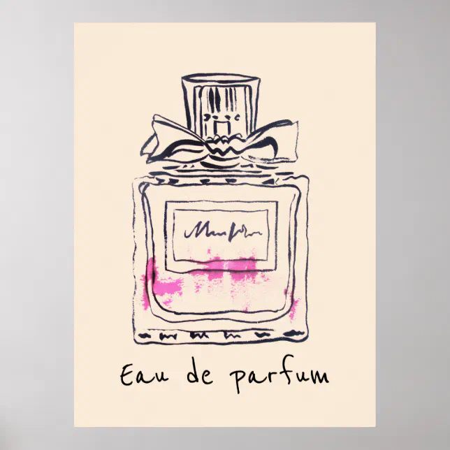 Eau de parfum French Perfume bottle fashion Poster | Zazzle