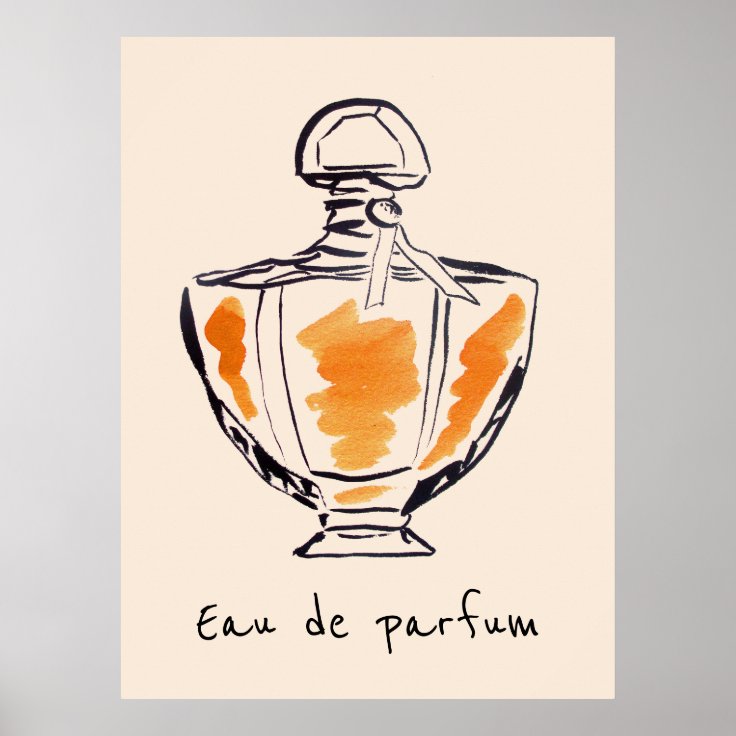 Eau de parfum French Perfume bottle Poster | Zazzle