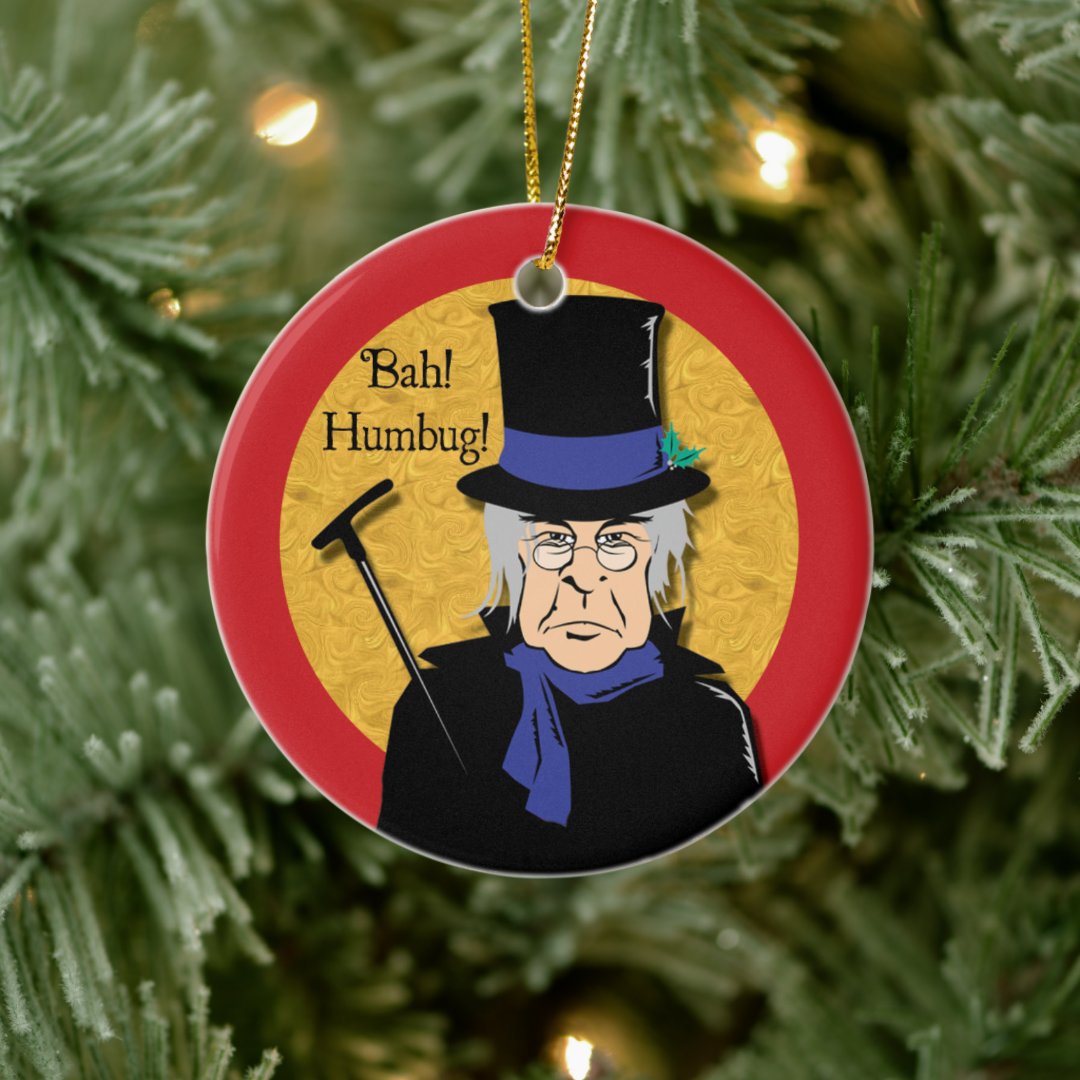 Ebenezer Scrooge Bah! Humbug! Ceramic Ornament | Zazzle