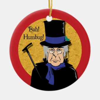 Ebenezer Scrooge Bah! Humbug! Ceramic Ornament | Zazzle