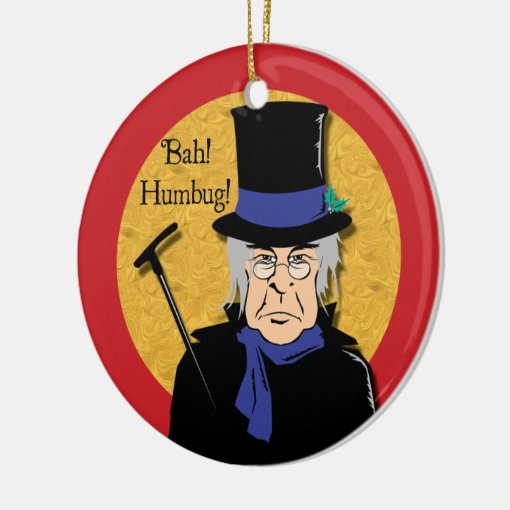 Ebenezer Scrooge Bah! Humbug! Ceramic Ornament | Zazzle