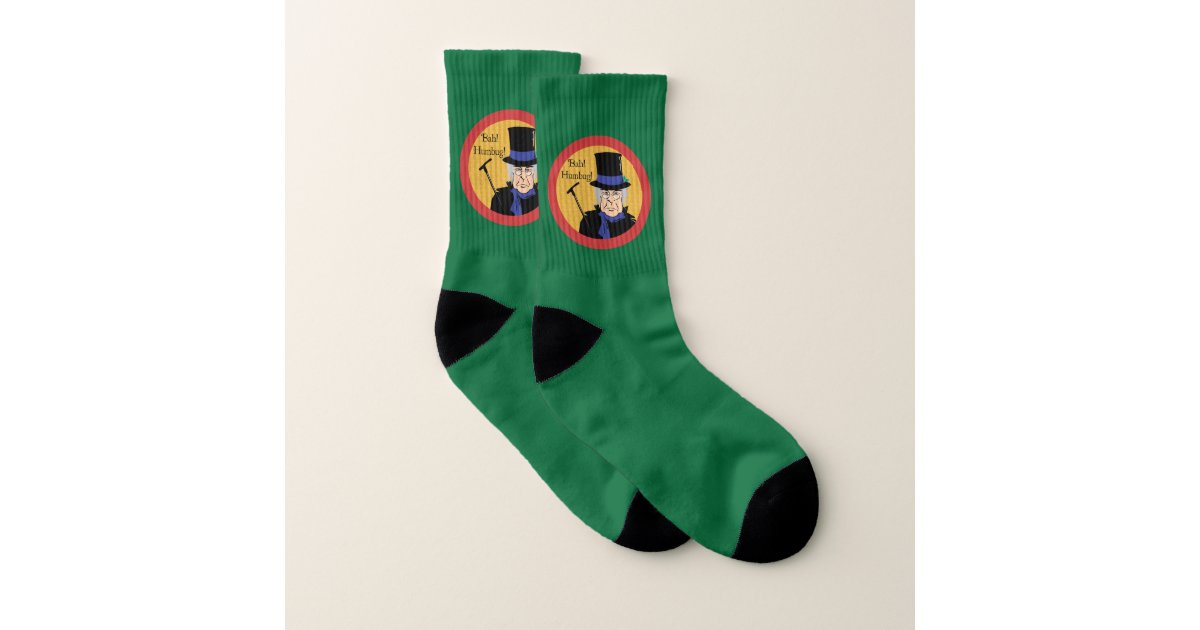 Ebenezer Scrooge Bah! Humbug! Socks | Zazzle