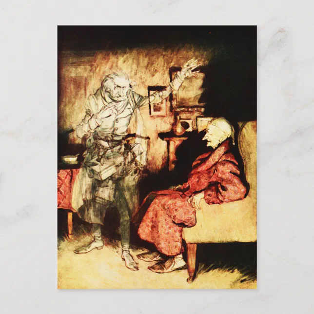 Ebenezer Scrooge Christmas Carol Vintage Postcard | Zazzle