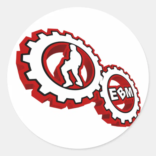 EBM Logo_2 Classic Round Sticker | Zazzle