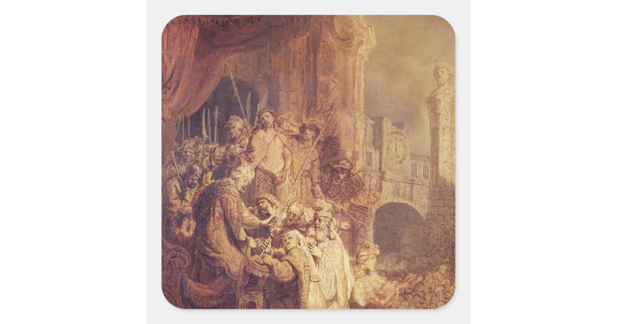 Ecce Homo, 1634 Square Sticker | Zazzle