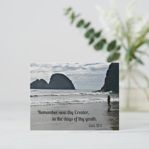 Ecclesiastes 12:1 Remember now thy Creator... Postcard | Zazzle