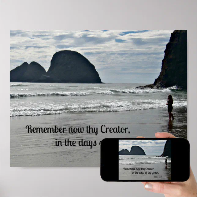 Ecclesiastes 12:1 Remember now thy Creator... Poster | Zazzle