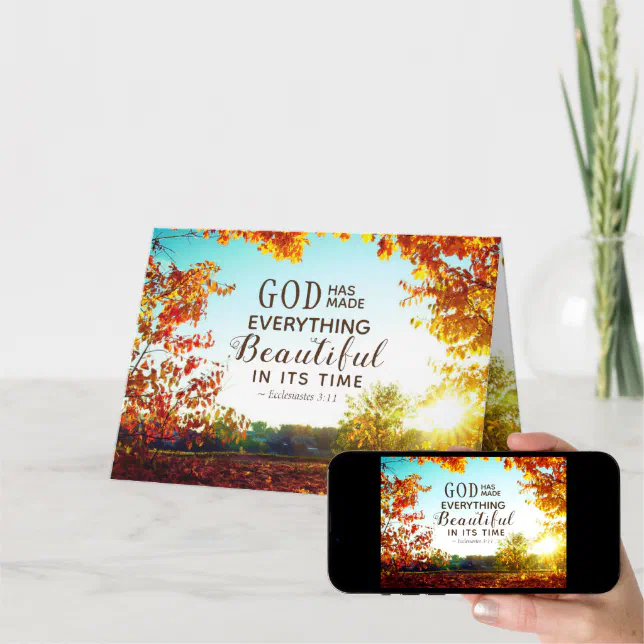 Ecclesiastes 3:11 He has made everything beautiful Card | Zazzle