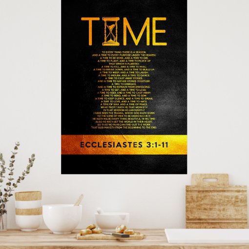 Ecclesiastes 3:1-11 Bible Verse Poster | Zazzle