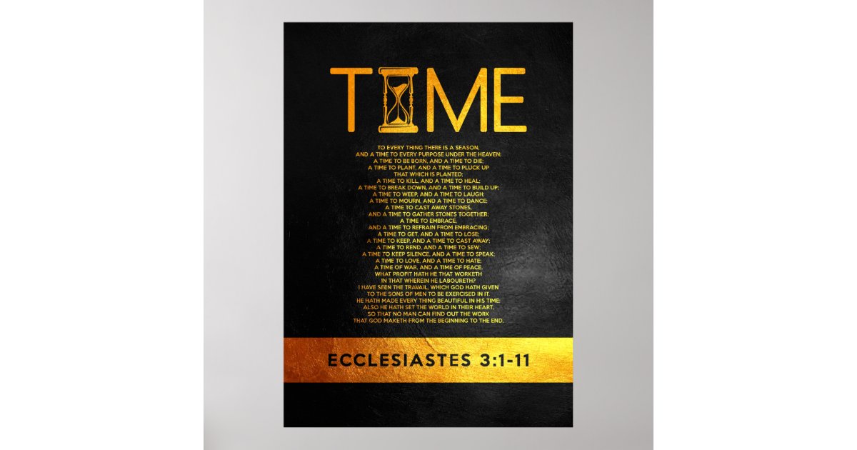 Ecclesiastes 3:1-11 Bible Verse Poster | Zazzle.com