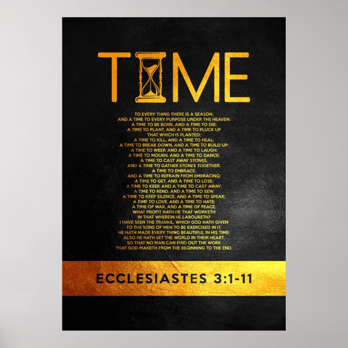 Ecclesiastes 3:1-11 Bible Verse Poster | Zazzle.com