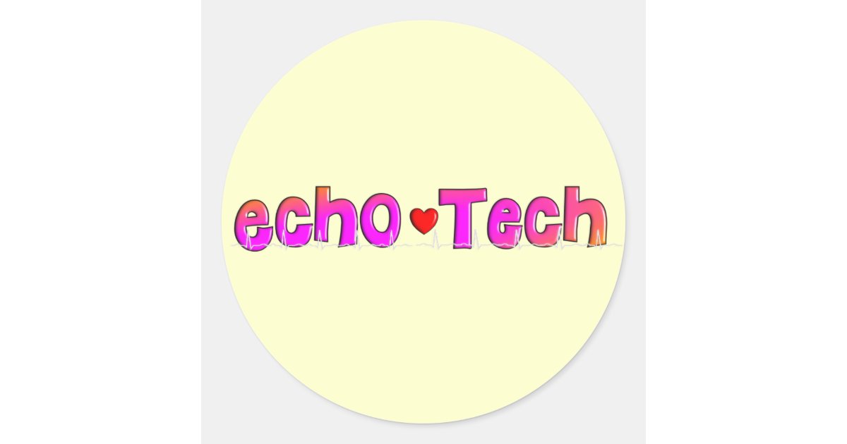 Echo Tech (Cardiac Echo Tech) Gifts Classic Round Sticker | Zazzle