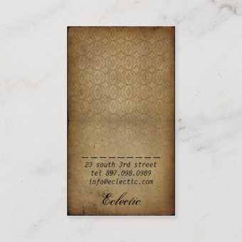 Eclectic Vintage Business Card | Zazzle