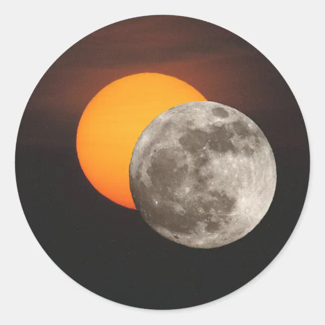 Eclipse Classic Round Sticker | Zazzle