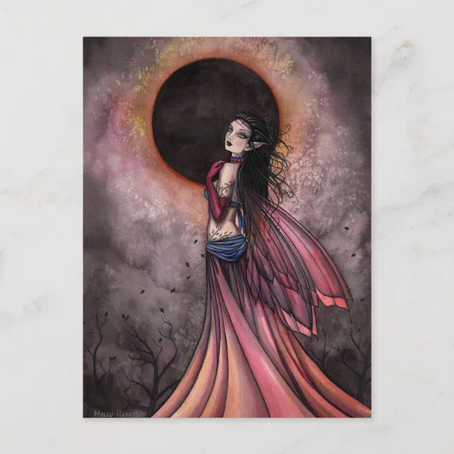 Eclipse Gothic Fairy Postcard | Zazzle