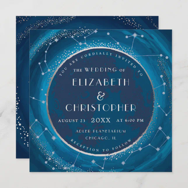 Eclipse Moon Wedding Invitation | Zazzle