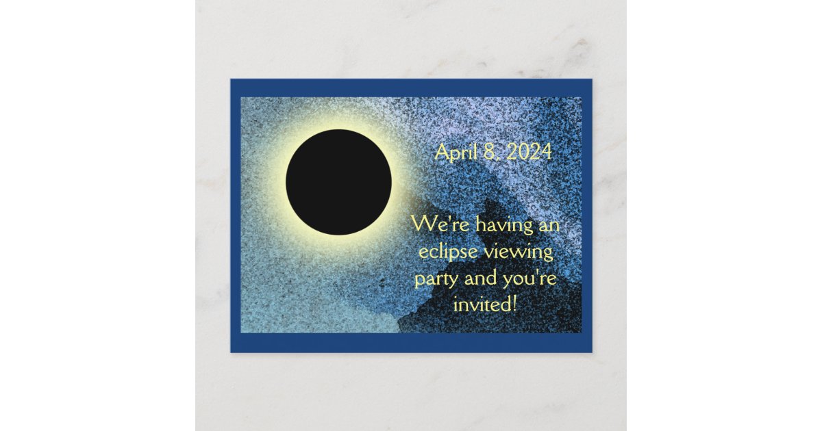 ECLIPSE VIEWING PARTY INVITATIONS to PERSONALIZE | Zazzle