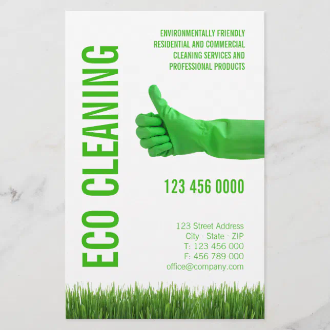 Eco Friendly Cleaning Services flyer | Zazzle