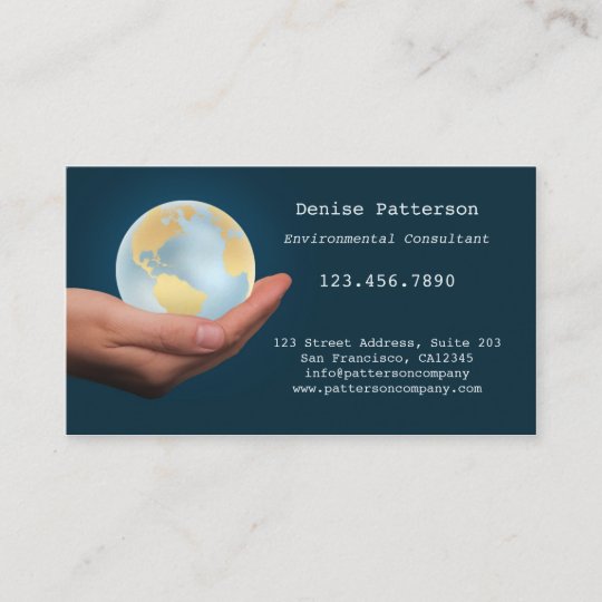Eco Friendly Globe Environment Business Card | Zazzle.com