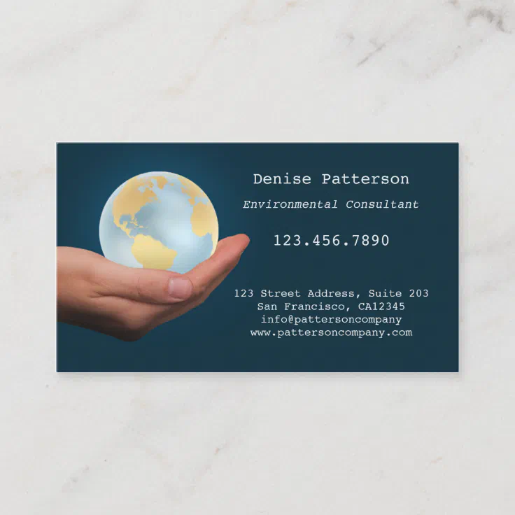Eco Friendly Globe Environment Business Card | Zazzle