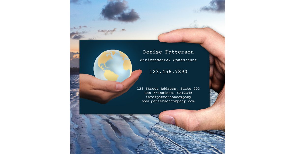 Eco Friendly Globe Environment Business Card | Zazzle