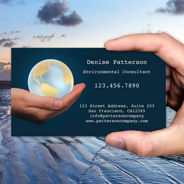 Eco Friendly Globe Environment Business Card | Zazzle