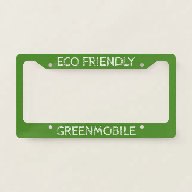 Eco Friendly Greenmobile | Clean Energy Green License Plate Frame | Zazzle
