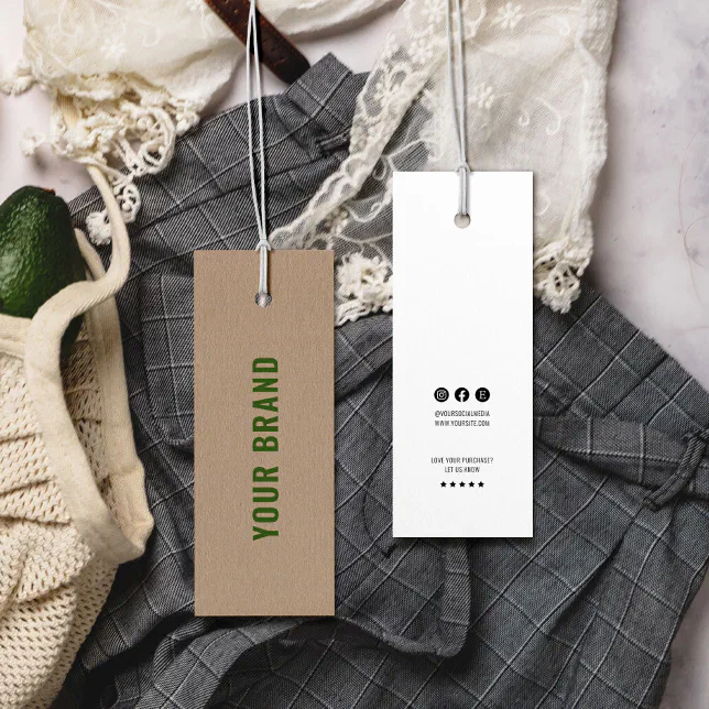 Eco Friendly Kraft Brand Name Clothing Hang Tag | Zazzle