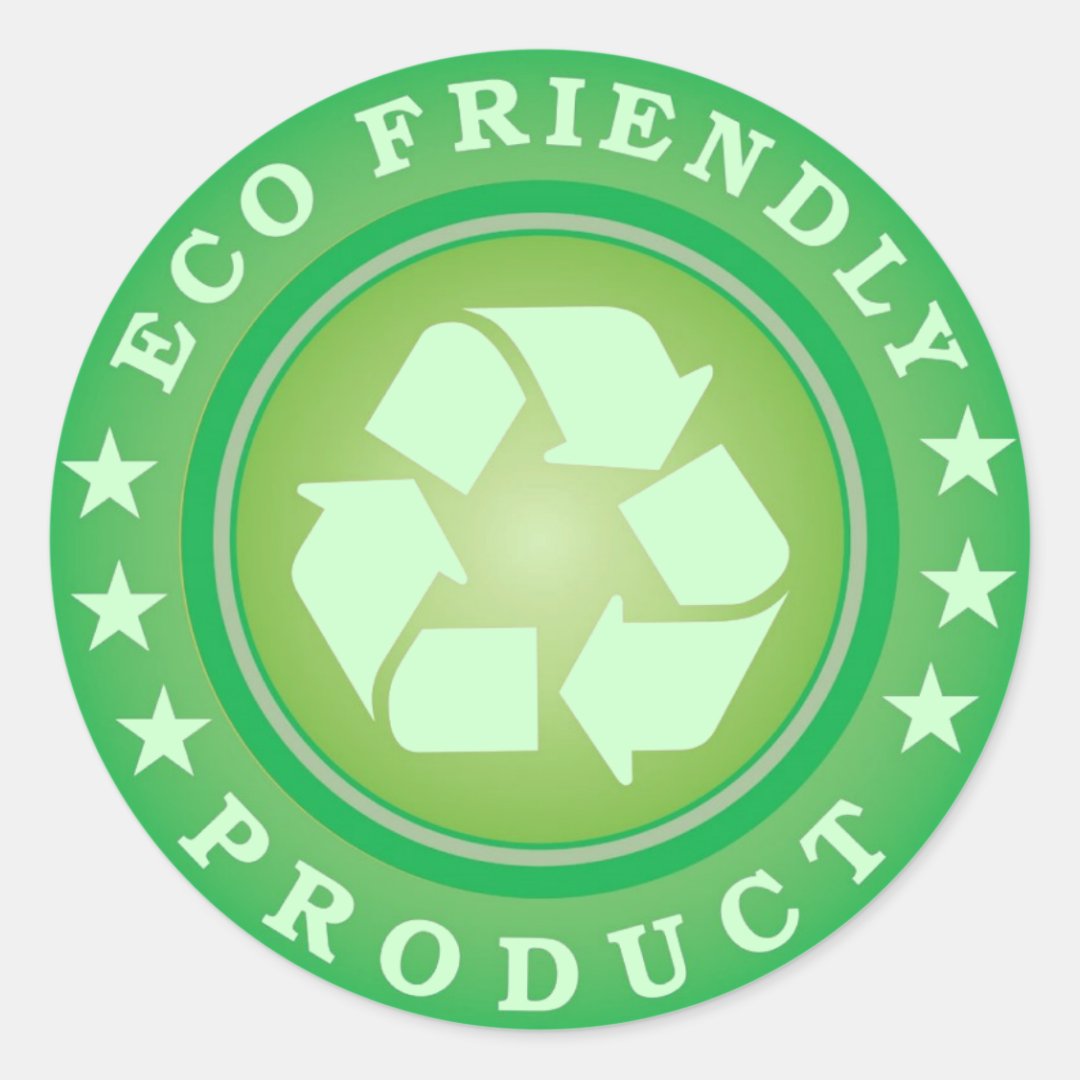 Eco Friendly Product Sticker | Zazzle