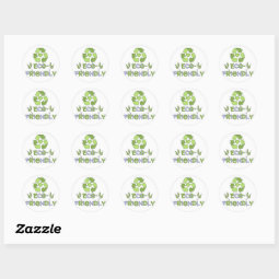 Eco-Friendly T-shirts and Gifts Classic Round Sticker | Zazzle