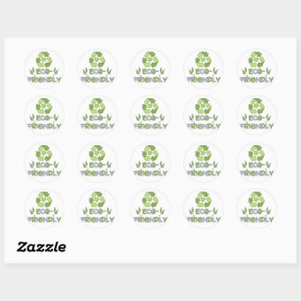 Eco-Friendly T-shirts and Gifts Classic Round Sticker | Zazzle