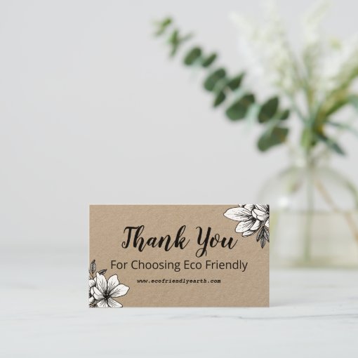 Eco Friendly Thank You Business Card | Zazzle