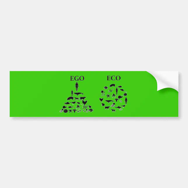 Eco vs Ego Bumper Sticker | Zazzle