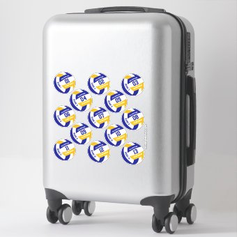 economical set of 13 volleyball team colors sticker | Zazzle