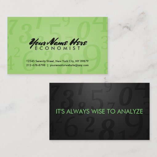 Economist Business Cards | Zazzle