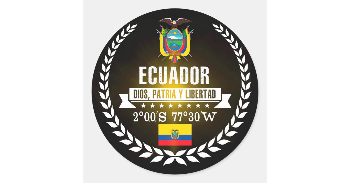 Ecuador Classic Round Sticker | Zazzle