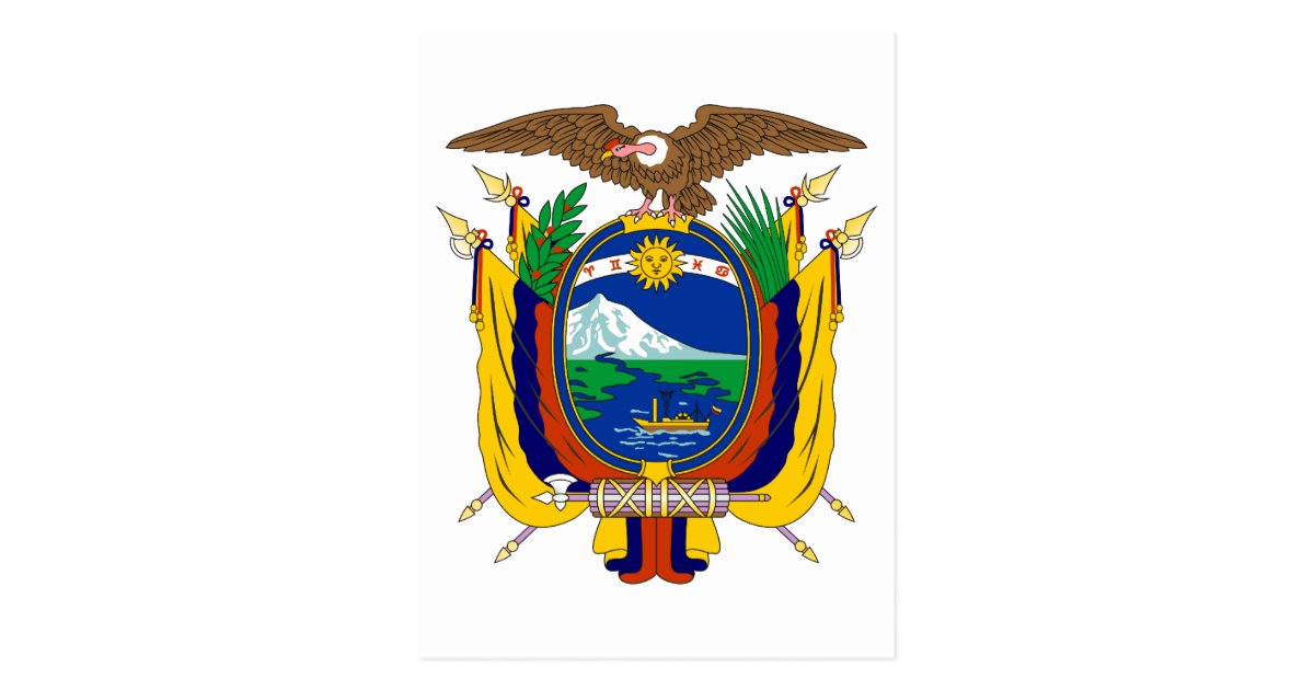 Ecuador coat of arms postcard | Zazzle.com