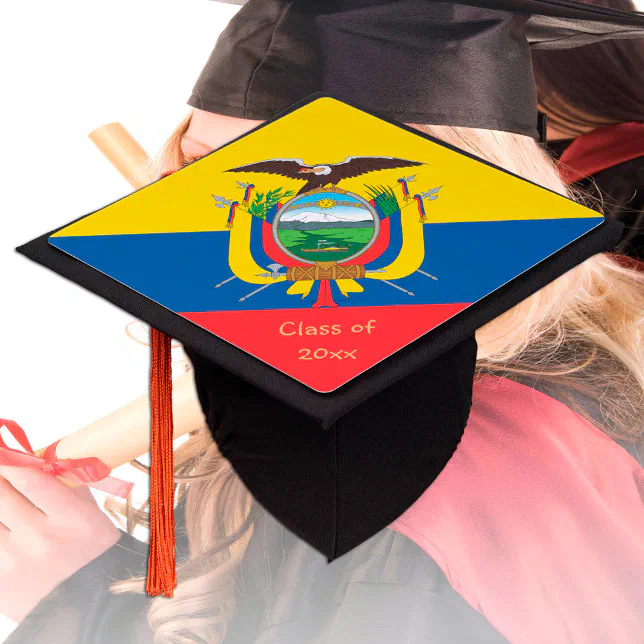 Ecuador & Ecuador Flag - Students / University Graduation Cap Topper ...