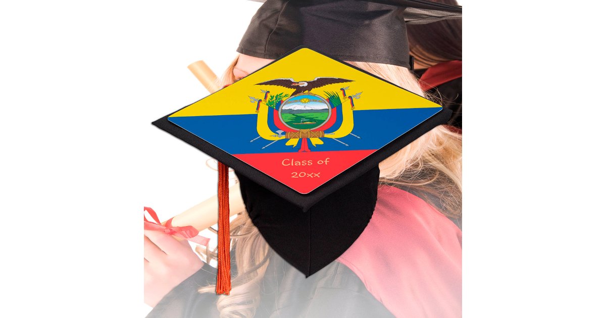 Ecuador & Ecuador Flag - Students / University Graduation Cap Topper ...