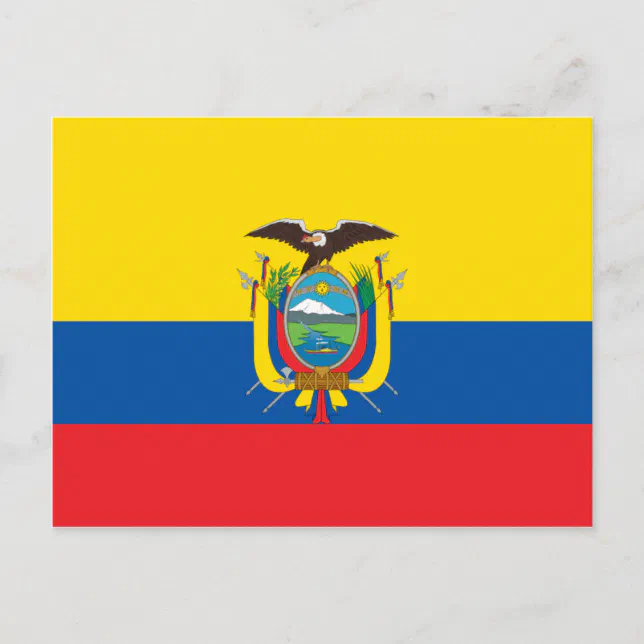 Ecuador Flag EC Postcard | Zazzle
