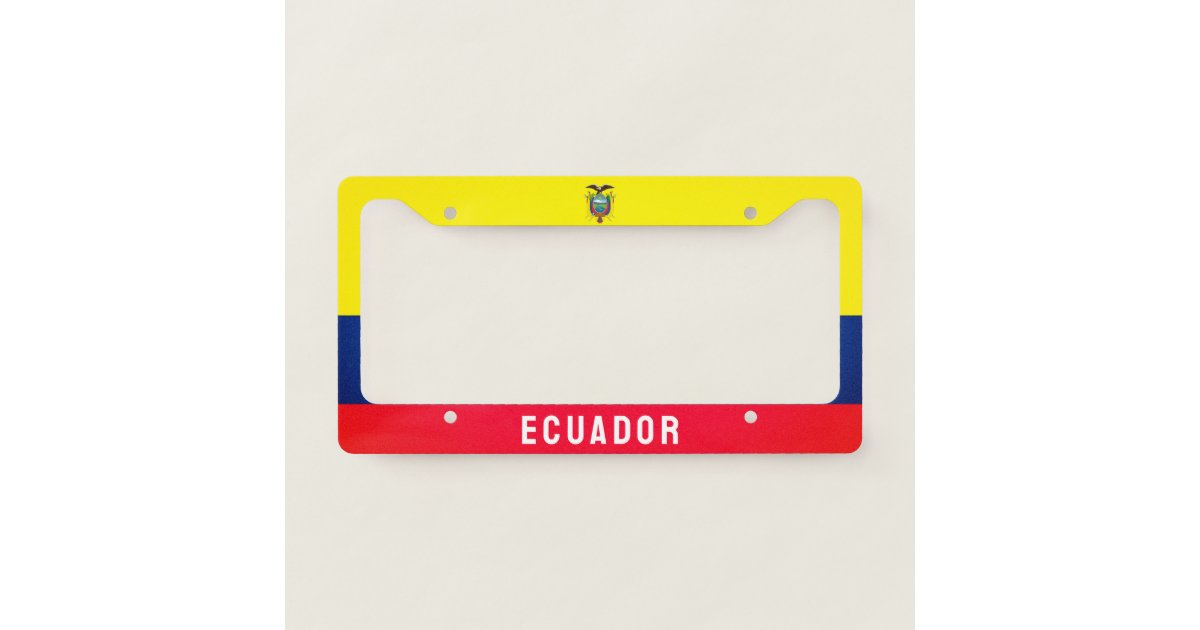 Ecuador Flag License Plate Frame | Zazzle