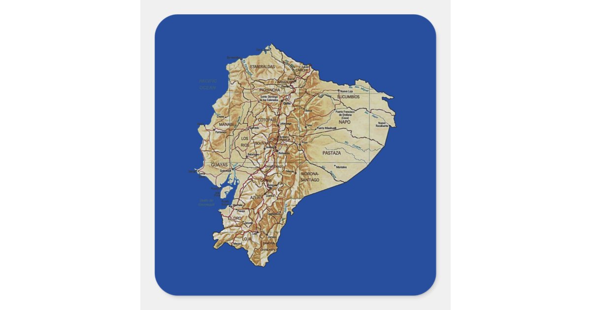 Ecuador Map Sticker | Zazzle