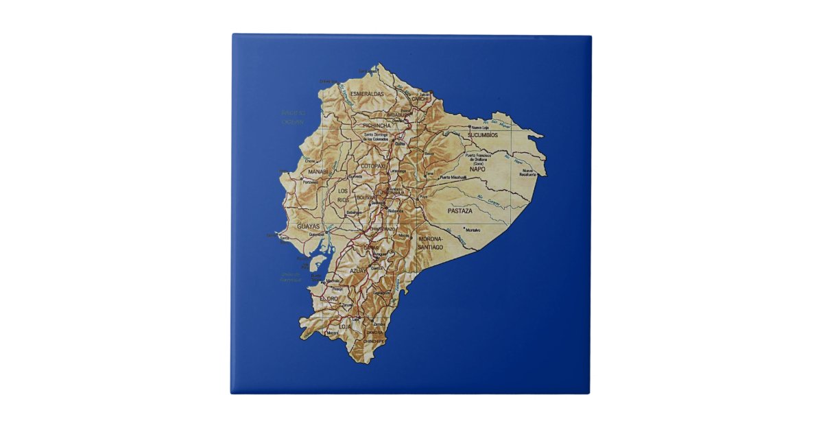 Ecuador Map Tile | Zazzle