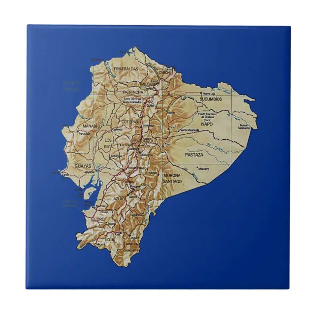 Ecuador Map Tile | Zazzle