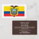 Ecuadorian Flag & Coat of Arms, Flag of Ecuador Business Card | Zazzle