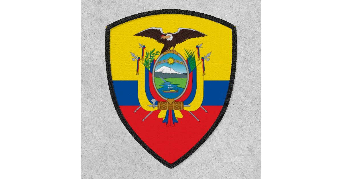 Ecuadorian Flag & Coat of Arms, Flag of Ecuador Patch | Zazzle