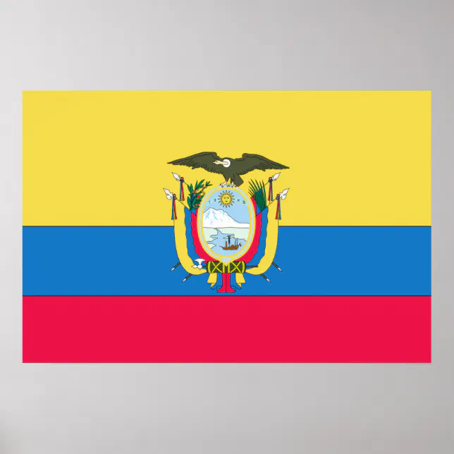 Ecuadorian flag poster | Zazzle