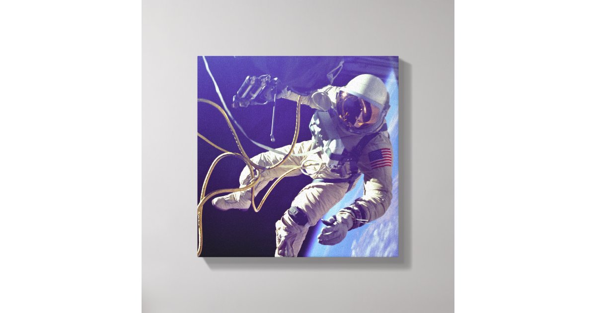 Ed White First American Spacewalker Photograph Canvas Print | Zazzle